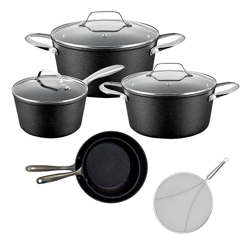 Jogo De Panelas Indução Black Rock Cookware 5 Peças - Mimo Style ...