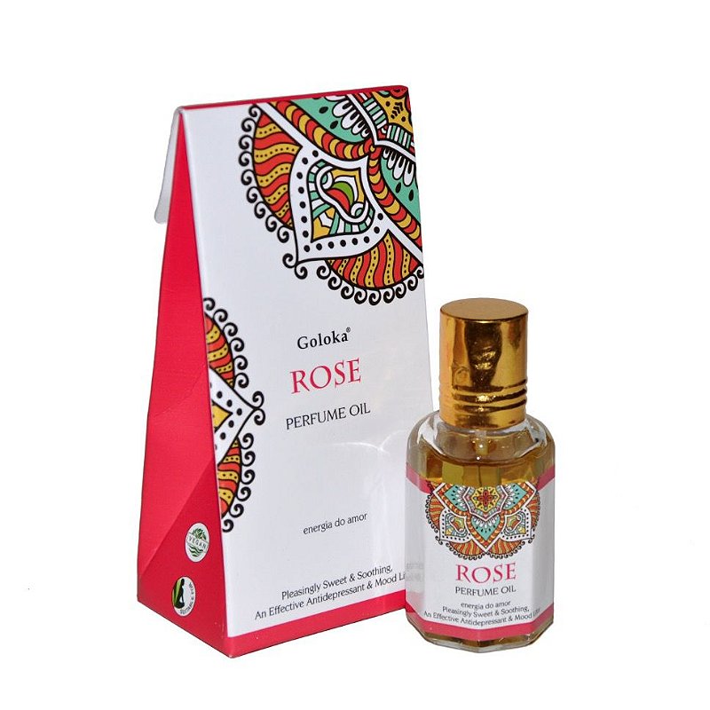 Perfume Indiano Goloka Rose (10ml) - Relaxar e Meditar