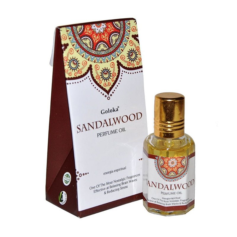 Perfume Indiano Goloka Sândalo (10ml) - Relaxar e Meditar