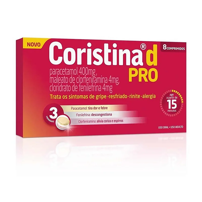 Coristina D Pro 8 comprimidos - La Vida Farma