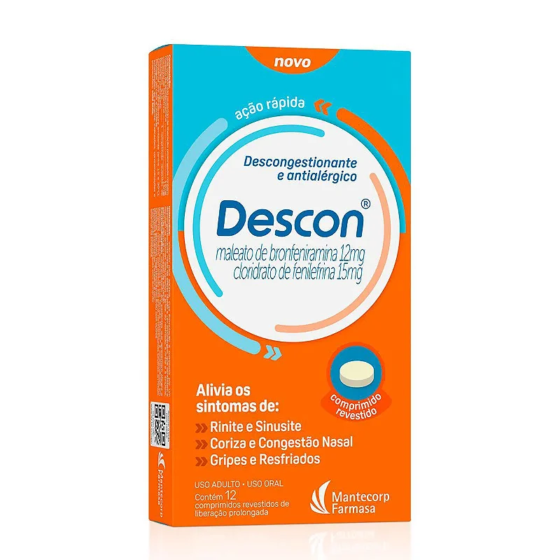 Descon 12+15mg C/12 Comprimidos Rev - La Vida Farma