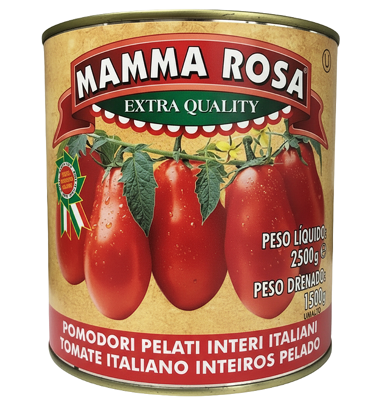 Tomate Pelati Inteiro Italiano Mamma Rosa - Lata 2,5kg - Vinhos Prime