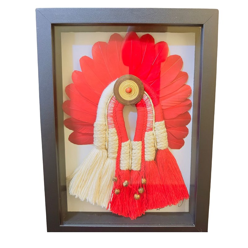 Cocar têxtil de Linha P - Artesanato da Jaci | Home Decor