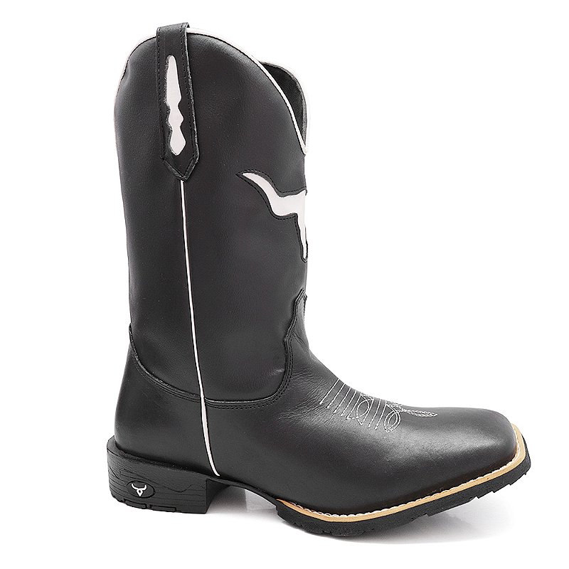 Bota Texana Cano Longo Country Cara de Boi Brete Boots Rodeio Roça ...