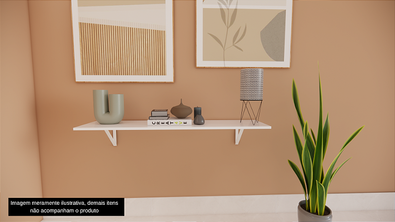 prateleira MDF 120x30, tampo MDF branco, chapa MDF - GP Madeiras