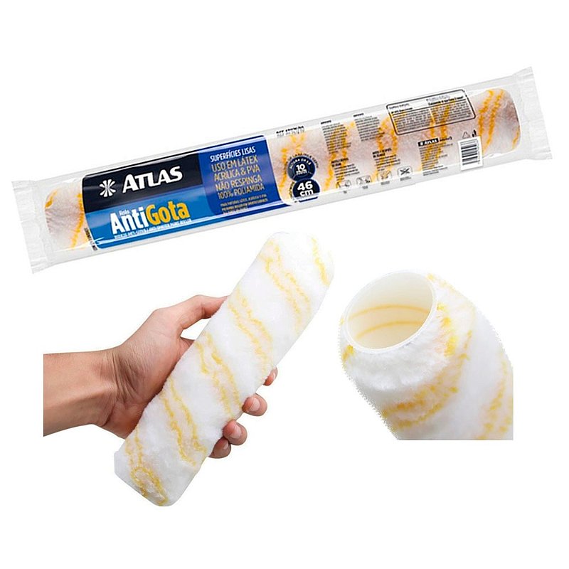 ROLO ANTI-GOTAS 46 CM ATLAS - Casa das Tintas - Londrina