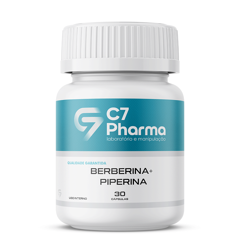 Berberina 500mg + Piperina 15mg - C7 Pharma