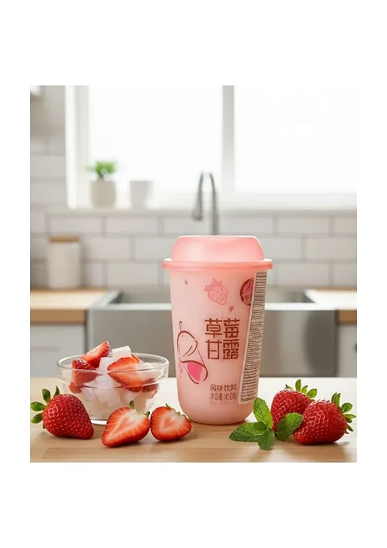 BEBIDA GASEFICADA SABOR MORANGO 450ML - Coreia imports