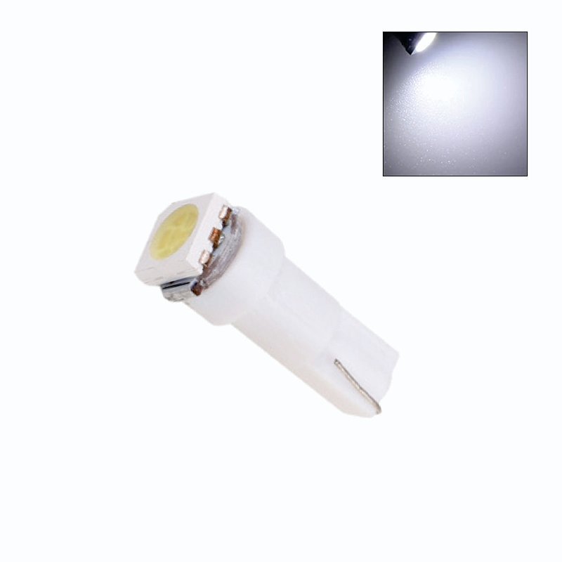 Lâmpada LED T5 1 Led SMD 12v Branca - LUXBEAM - ILUMINAÇÃO AUTOMOTIVA