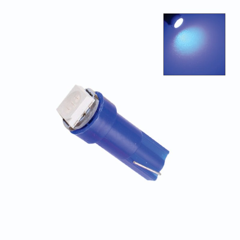 Lâmpada LED T5 1 Led SMD 12v Azul - LUXBEAM - ILUMINAÇÃO AUTOMOTIVA