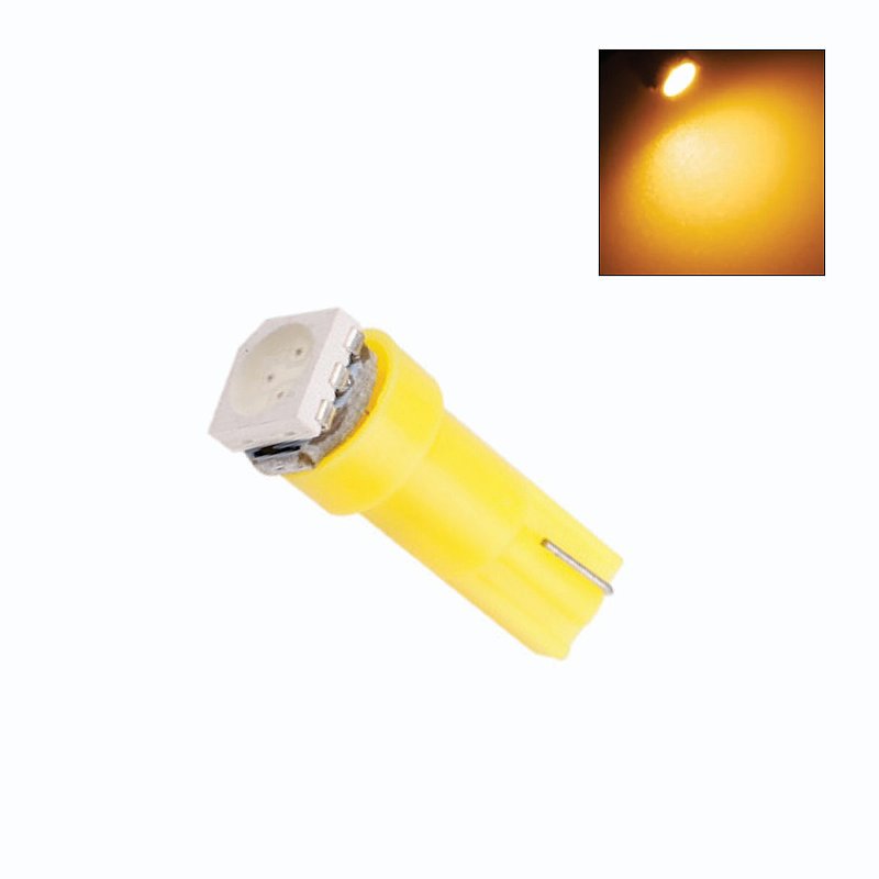 Lâmpada LED T5 1 Led SMD 24v Amarela - LUXBEAM - ILUMINAÇÃO AUTOMOTIVA