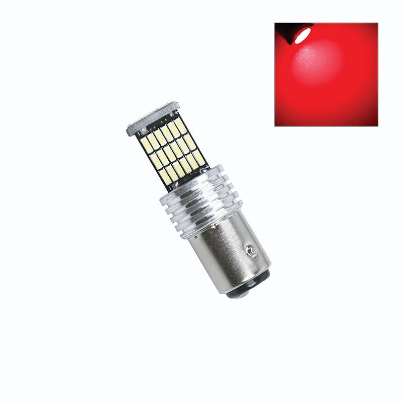 Lâmpada LED 2 Polos BAY15d 45 Led Canbus sem polaridade 12v - 24v ...