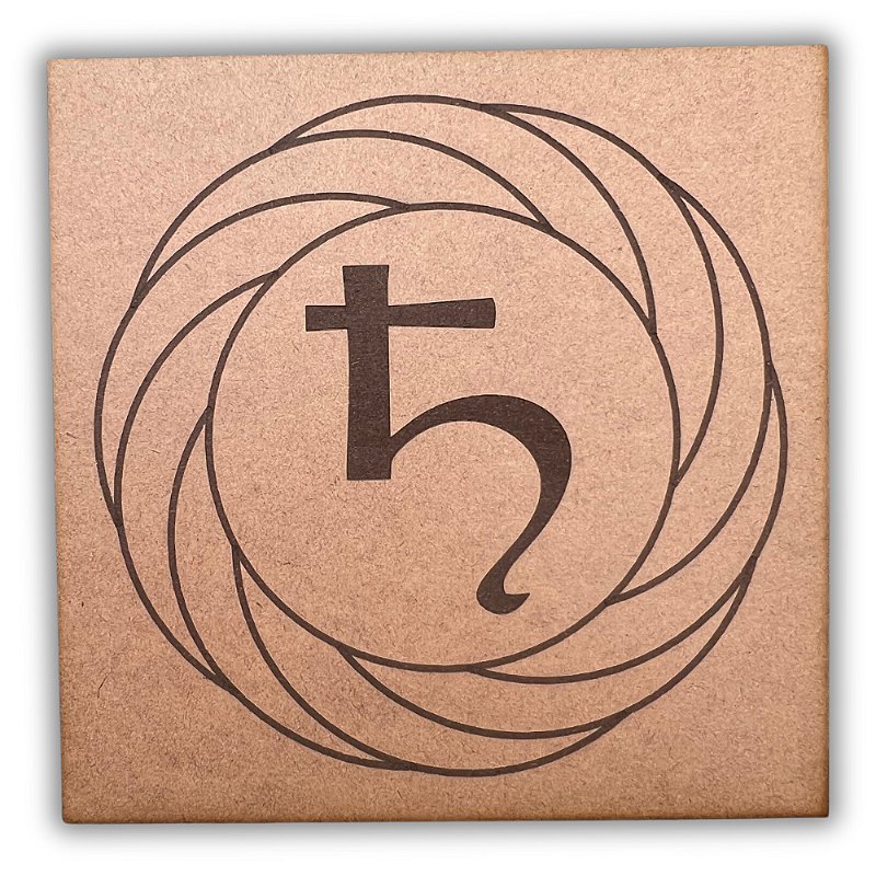 Gráfico Radiestesia MDF 3mm 20x20cm - 049 - Turbilhão com Saturno - CRU ...