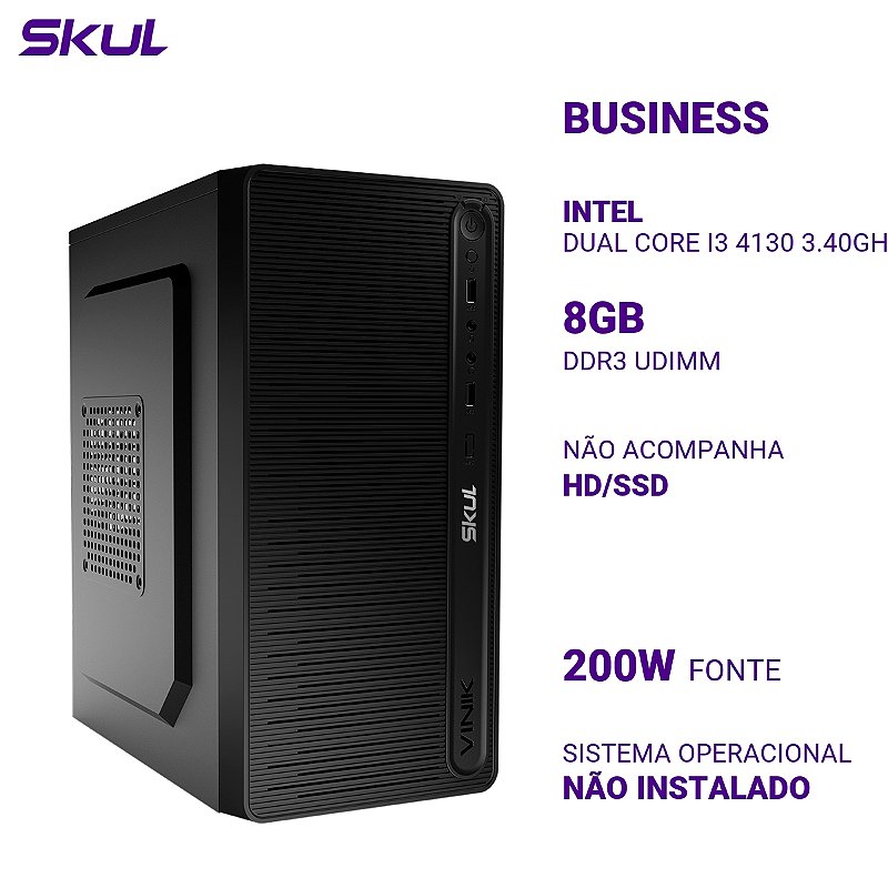Computador B300 Dual Core I3 4130 3.40ghz Memória 8gb Ddr3 Sem Hd/ssd Fonte 200w - varejoexperts.com