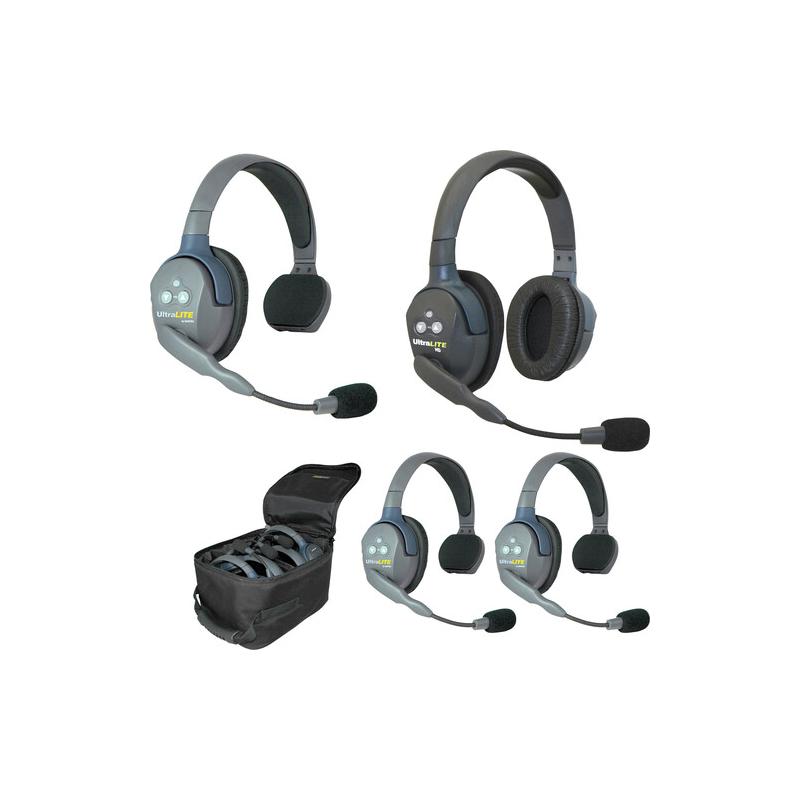 Eartec Sistema de Comunicação Sem Fio UltraLITE com 4 Headsets - Loja ...