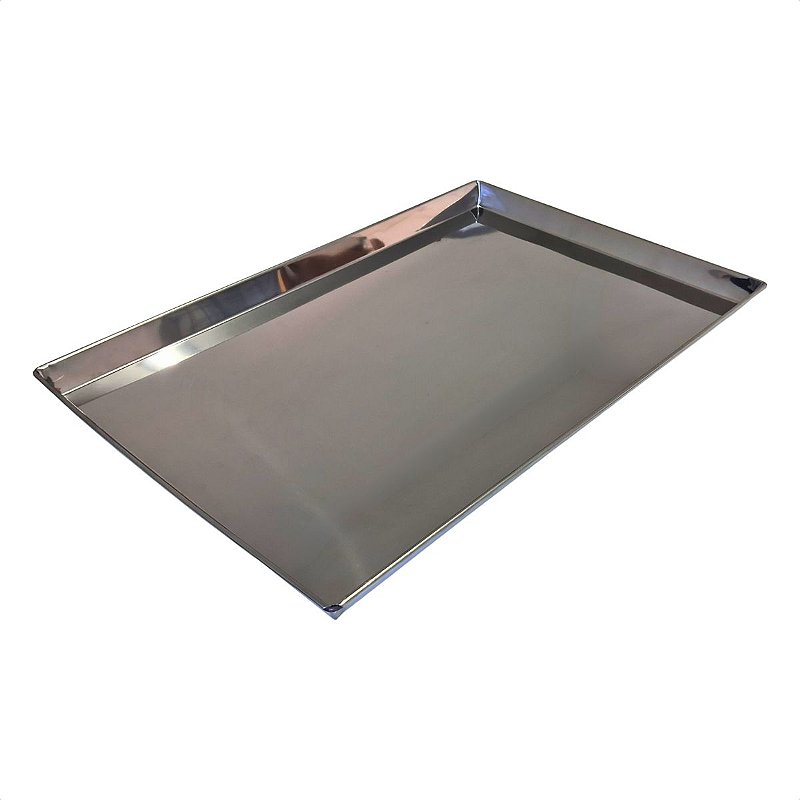 Assadeira Pão Doce Lisa 65 x 39,5 x 3 cm Inox - Dognini