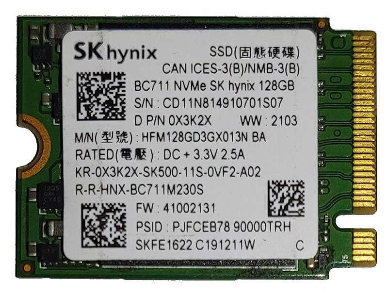 SSD NVMe 128GB SK HYNIX BC711 - Infosid Shop
