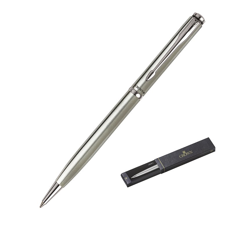 CANETA CROWN SIGMA CHROME ESF PRATA - Canetas Crown Revenda