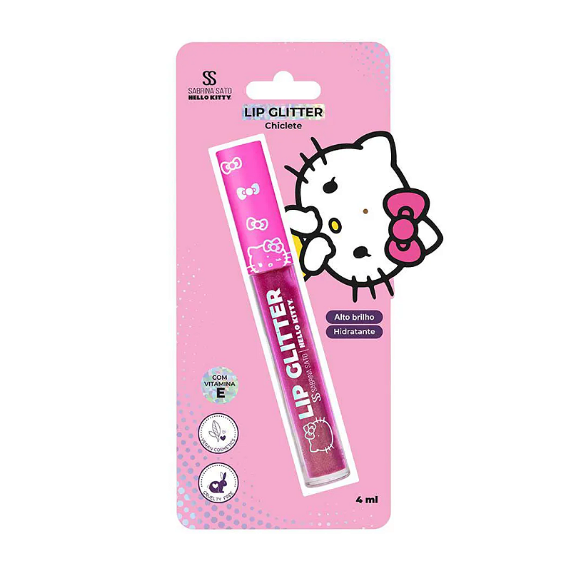Lip Glitter Chiclete Sabrina Sato Hello Kitty 4ml - Cia Beauty