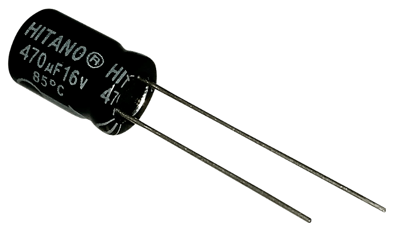 Capacitor Eletrolítico 470uf x 16V - D&D Componentes Eletrônicos