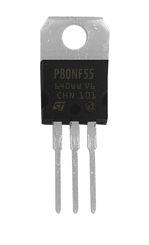 Transistor P 80NF55 Metal - D&D Componentes Eletrônicos