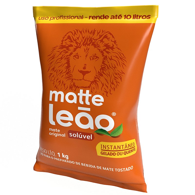 Chá Leão Solúvel Mate Natural - Pacote com 1Kg - Locafé Profissional