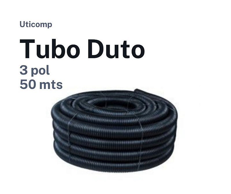 Tubo Duto Corrugado Eletroduto Conduíte 3pol C/ 50mt - Uticomp ...