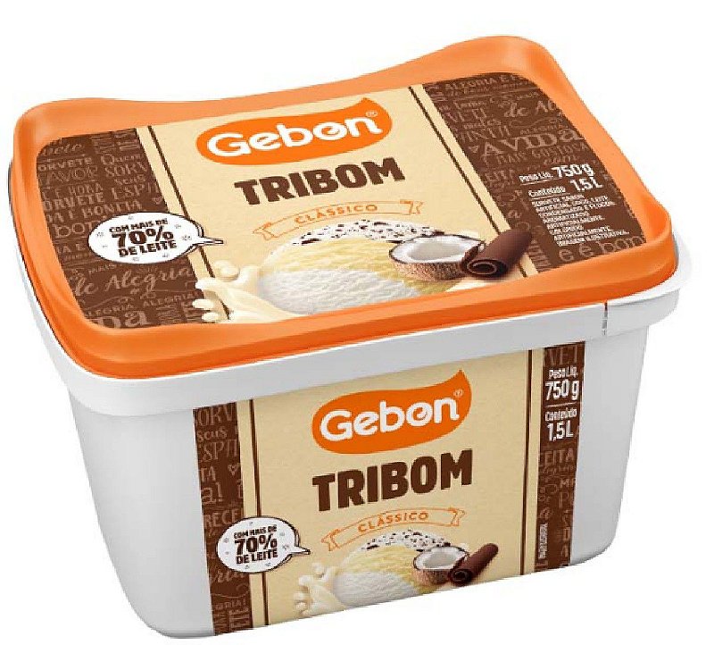 Sorvete Gebon Classico Tribon 1,5l - CORUJA SHOP