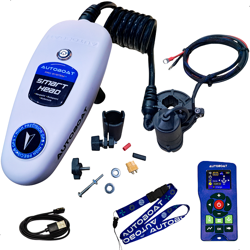 Smart Head AutoBoat GPS Preto 54lb G3 P/ Motores Elétricos Phantom ...