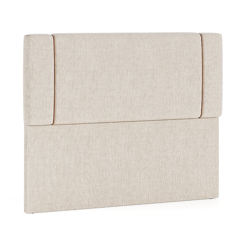 Cabeceira Bonan Fiori 1,40m Casal Linho Bege 1207 | Bruno Eletromóveis - SITE - Bruno Eletromóveis