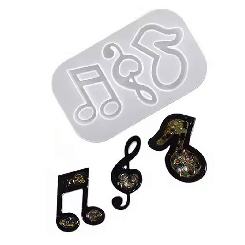 Molde Silicone Letras Nota Musical Resina Artesanato Fondant - LUYKE
