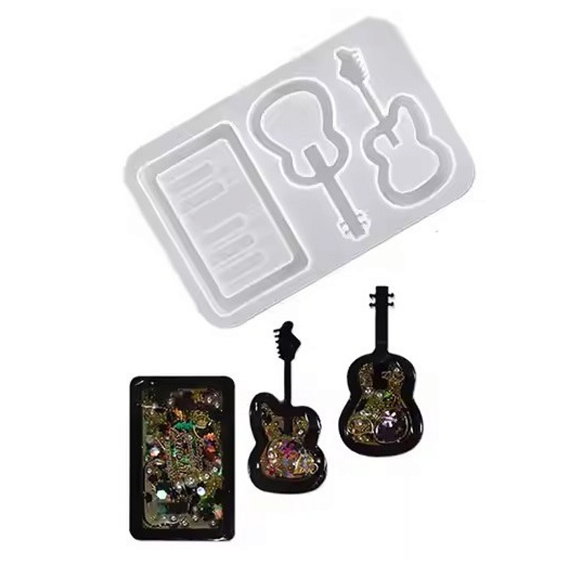 Molde Silicone Violao Guitarra Musica Resina Chocolate - LUYKE