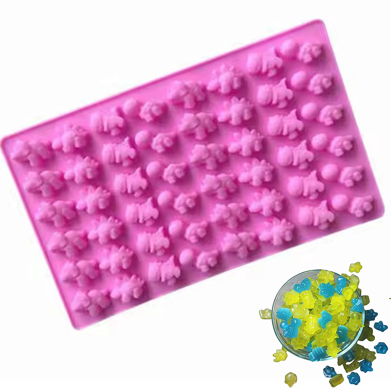 Molde Silicone Dinossauros Balas Gummy Goma Candy Chocolate - LUYKE