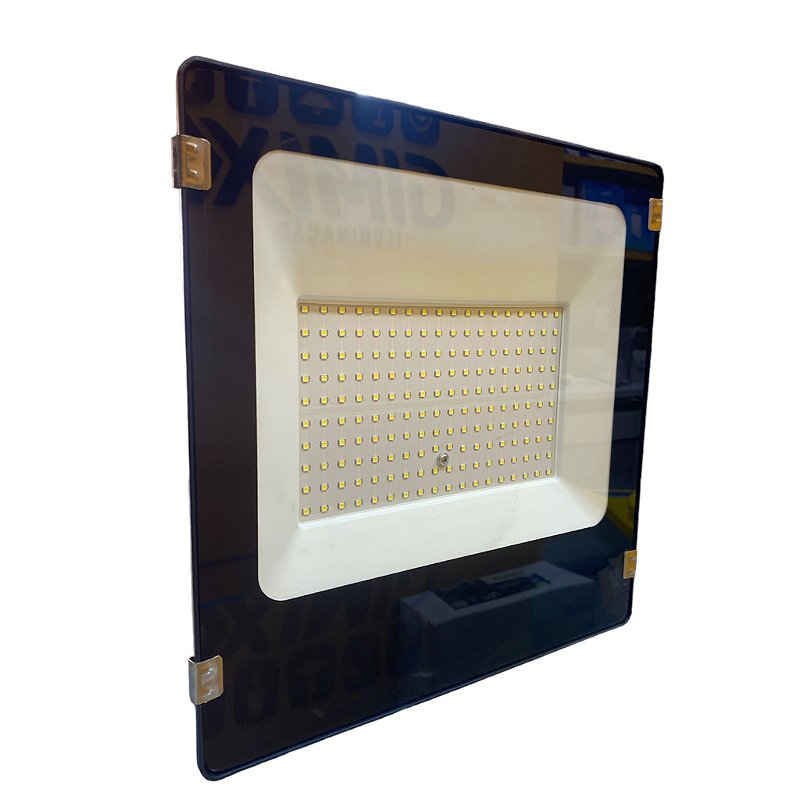 REFLETOR LED SLIM EXTERNO 200W 220V LUZ BRANCA 30393 - Gimix Iluminação ...