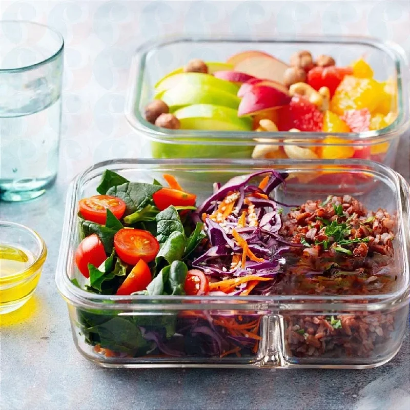 Pote de Vidro Hermético Com Divisoria - Lojas Badaro