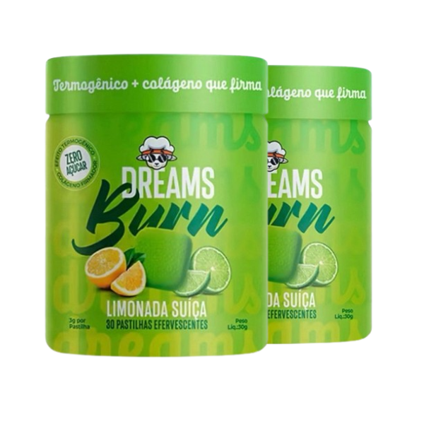 Dreams Burn Termogênico + Colágeno | Limonada Suíça - Kit 2 frascos ...