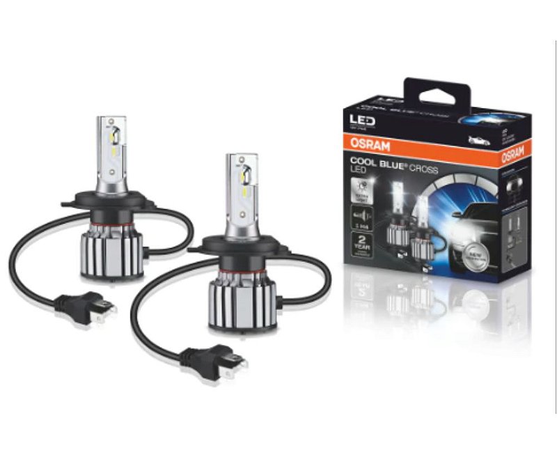 Par Lâmpada Super Led Osram H4 6000K 23w - Cool Blue Cross - GTS Parts