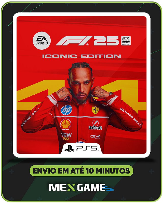 F1 25 ICONIC EDITION - PS5 - MÍDIA DIGITAL (ACESSO ANTECIPADO) - Mex Games