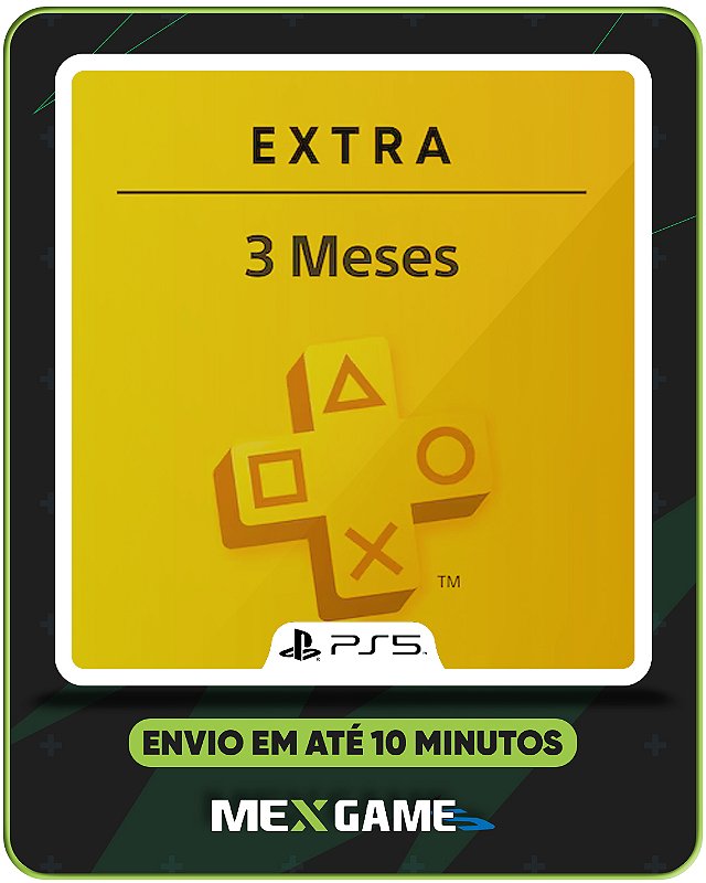 PSN PLAYSTATION PLUS EXTRA 3 MESES - PS5 - MÍDIA DIGITAL - Mex Games