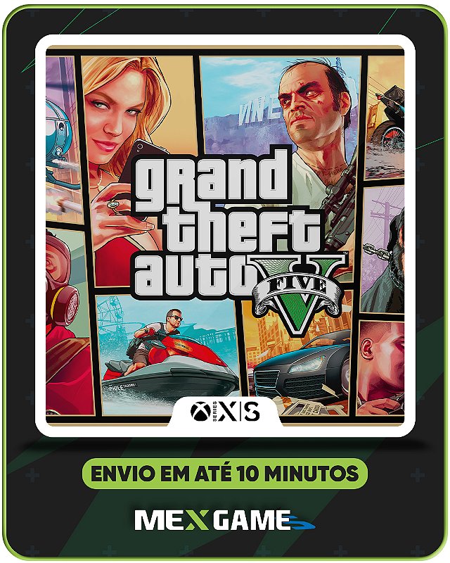 GRAND THEFT AUTO (GTA) V (RETROCOMPATÍVEL ONE) - XBOX SERIES X|S- MÍDIA DIGITAL - Mex Games