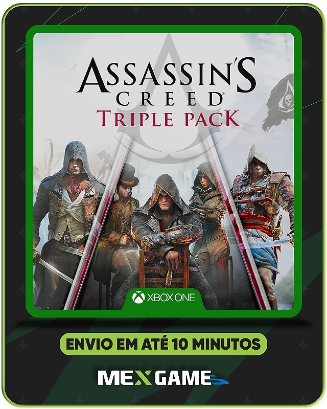 ASSASSINS CREED TRIPLE PACK - XBOX ONE - MÍDIA DIGITAL - Mex Games
