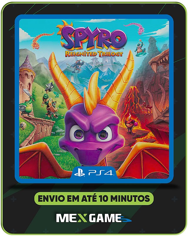SPYRO REIGNITED TRILOGY - PS4 - MÍDIA DIGITAL - Mex Games