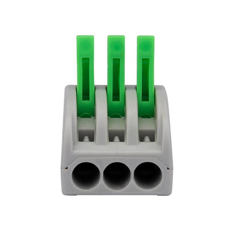 Conector para fios 4 mm² Conex 1000 Clip 3 vias - TECHFIVE