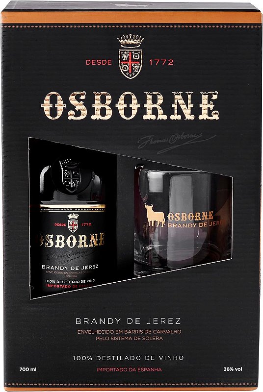 Cognac Osborne Kit Brandy De Jerez Sabor 700ml - Whisky e Cia
