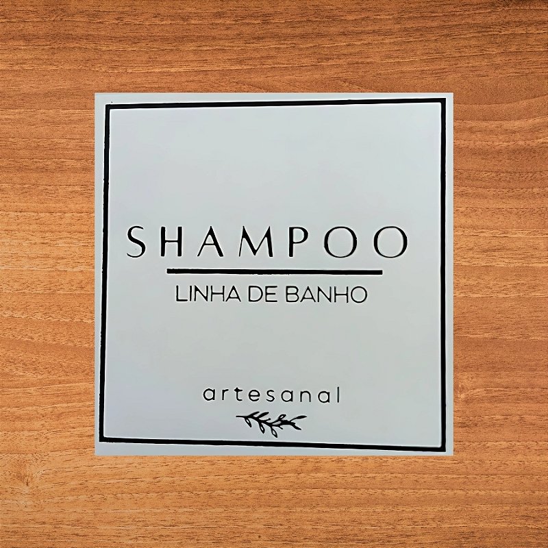 Adesivo Quadrado Decorativo Shampoo Black - 4x4cm - 20 unidades ...