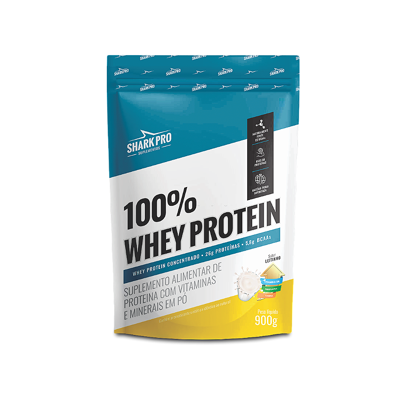 100% WHEY LEITINHO 900G POUCH - Shark Pro