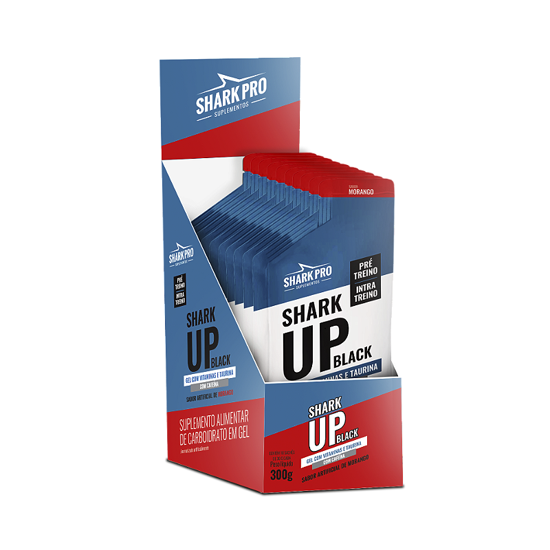 SHARK UP BLACK GEL 30g - CAIXA COM 4 DISPLAY COM 10 UNI - Shark Pro