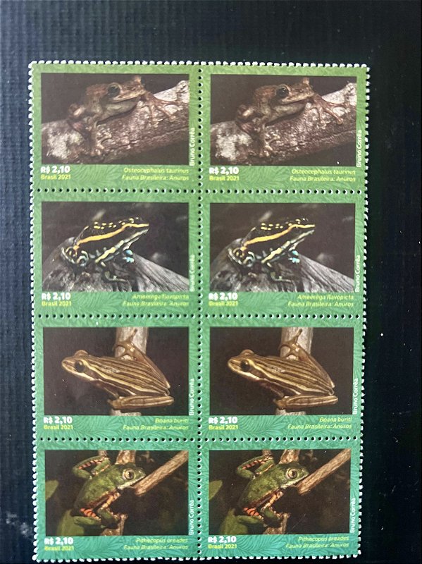 Serie de Selos Comemorativos do Brasil - Anurus - 2021 - Mint - RK Leilões