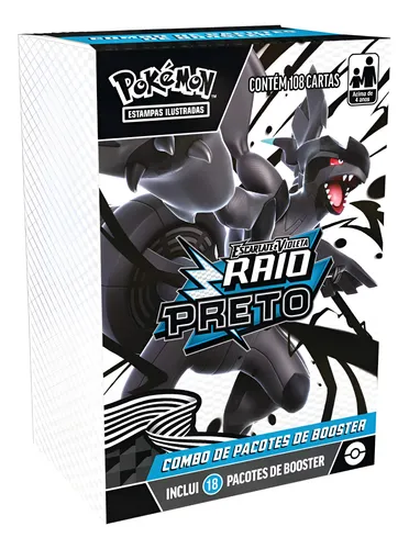 Booster Box Pokémon Raio Preto – 18 Pacotes Copag - Gamenow Store