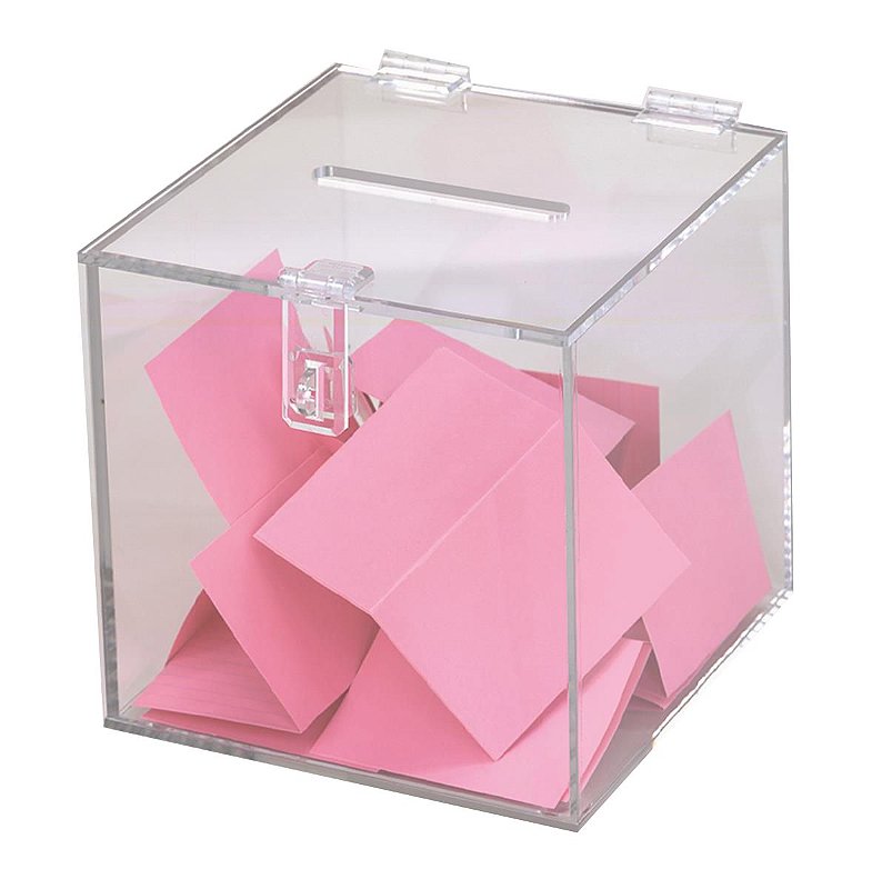 "Urna em acrilico transparente 15 cm x 15 cm - Master Acrílico - (11 ...